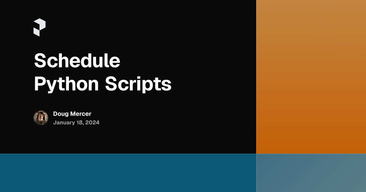 Schedule Python Scripts